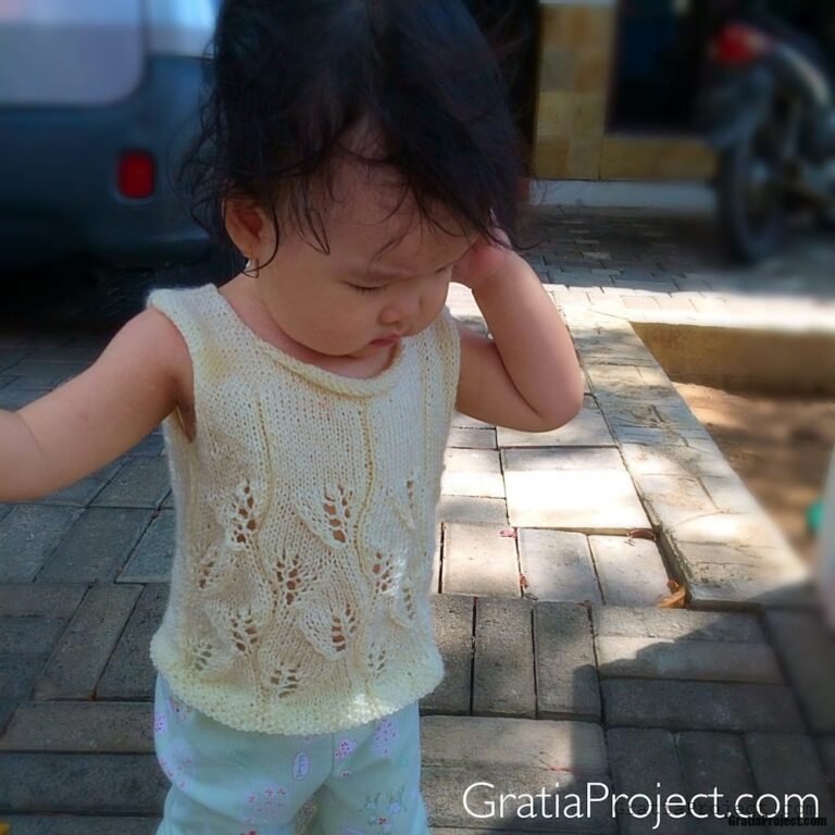Baby Leaves Lace Tank Top Knitting Pattern – Gratia Project