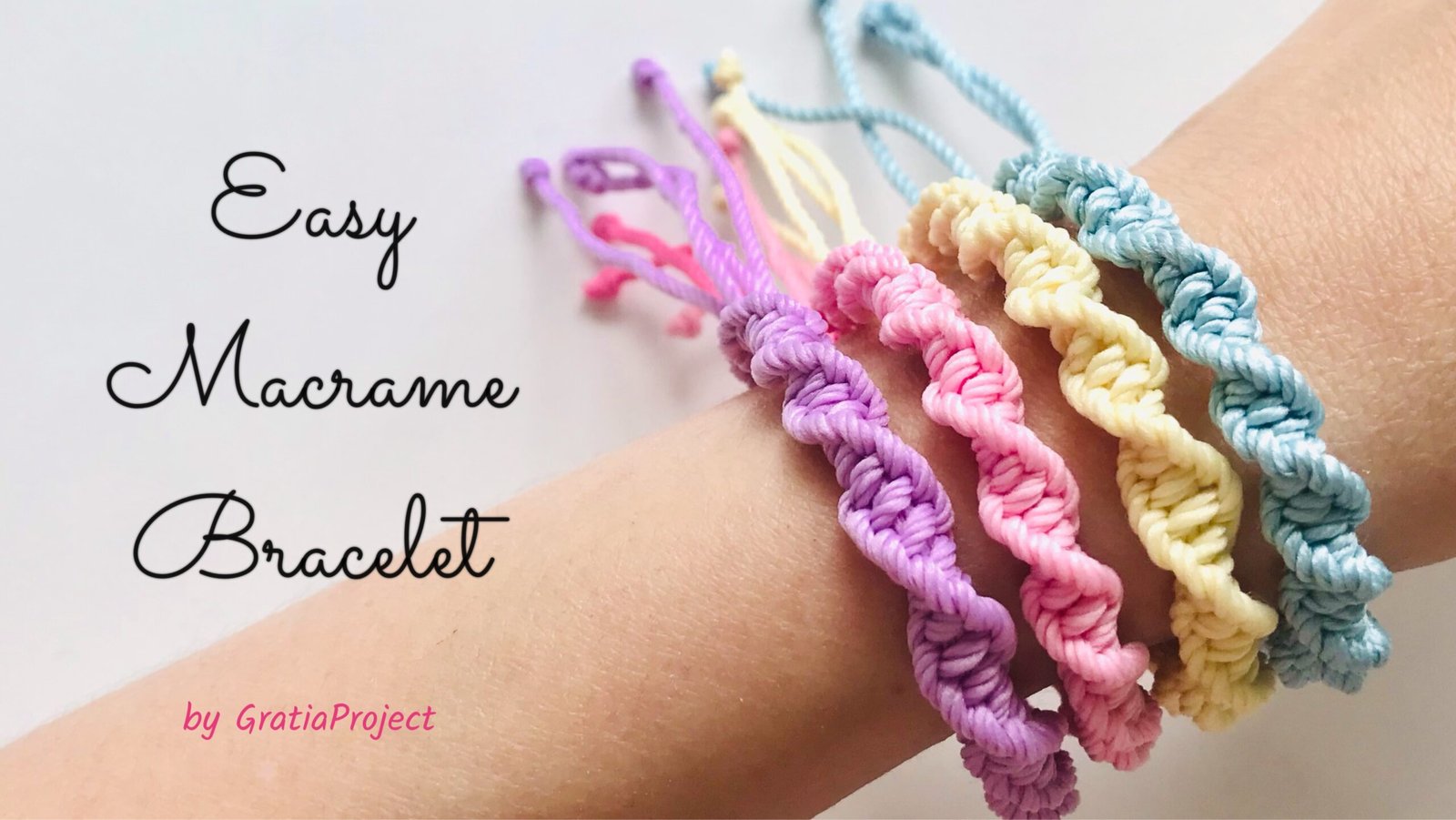 Easy Macrame Bracelet DIY Friendship Bracelet Gratia Project