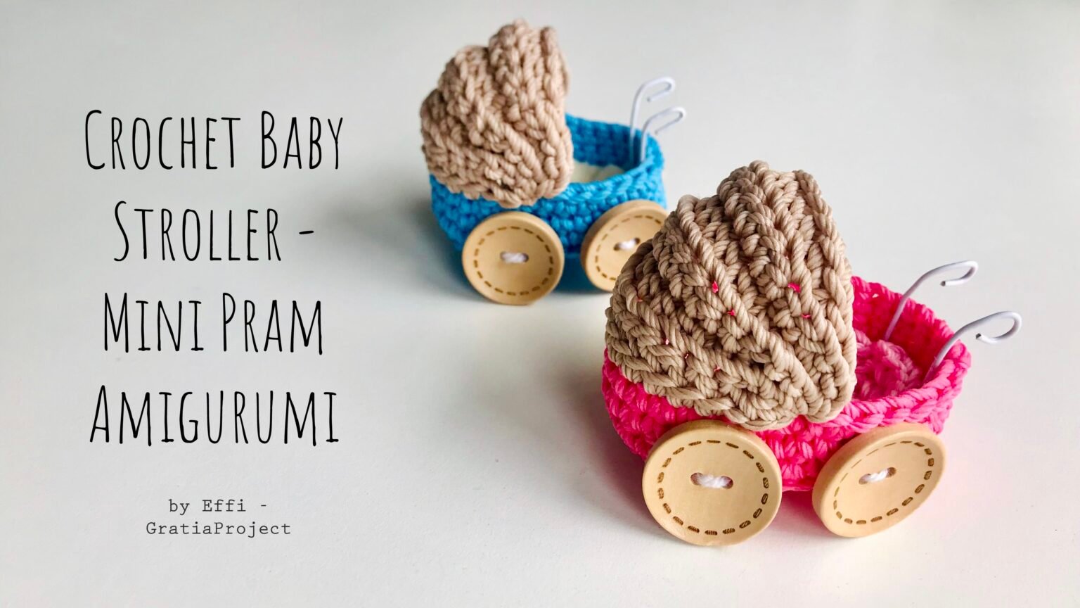 Crochet Baby Stroller | Cute Baby Carriage | Mini Pram Amigurumi ...
