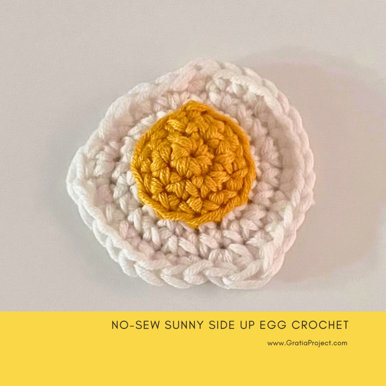 No Sew Sunny Side Up Egg Crochet Tutorial | Mini Amigurumi – Gratia Project